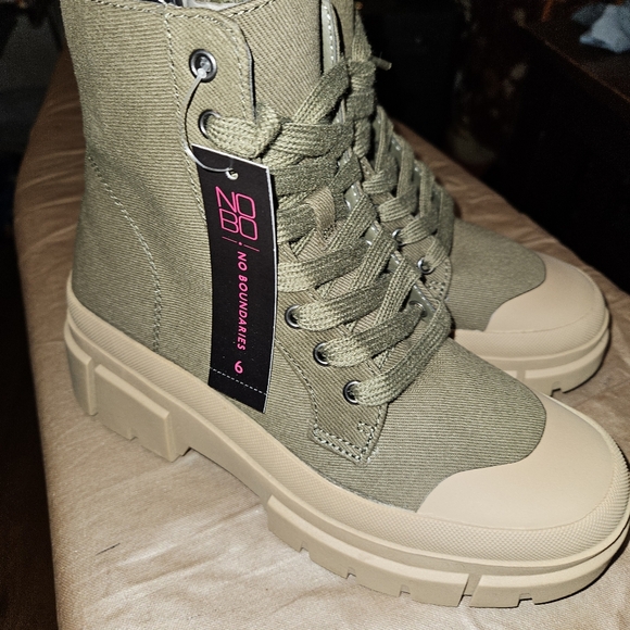 NOBO | Shoes | No Boundaries Womens Bump Toe Combat Boots Army Green ...